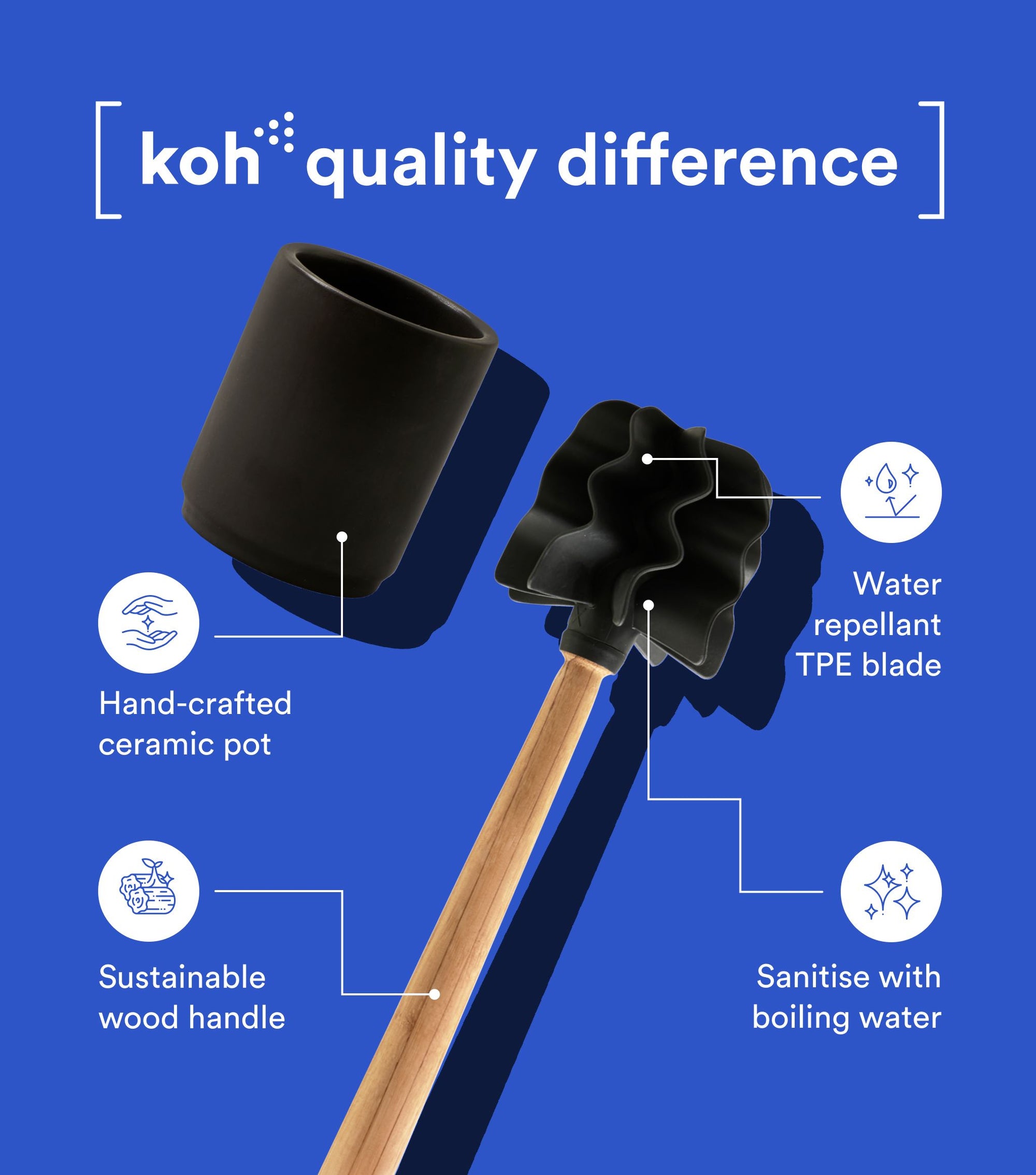 Loo Blade (charcoal) | Say Goodbye To Your Toilet Brush | Koh