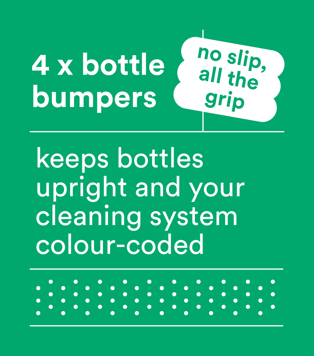 Bottle Bumpers 4pk | For Colour Coded Cleaning | Koh