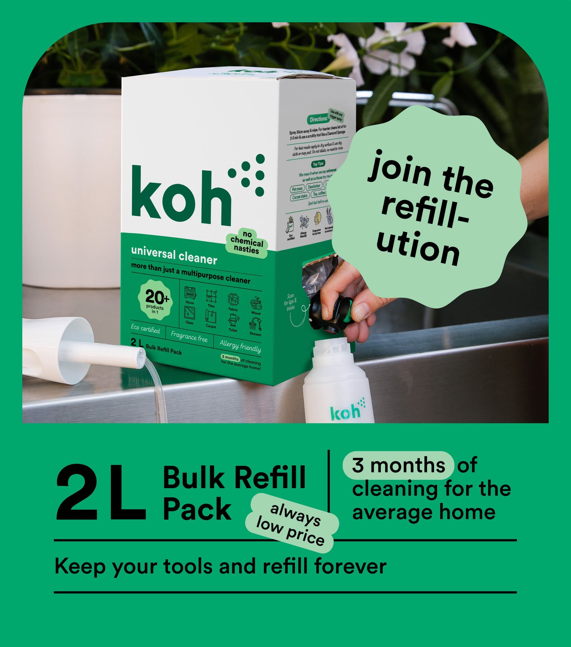Universal Cleaner 2L | Multipurpose Eco-Certified Cleaning Solution | Koh